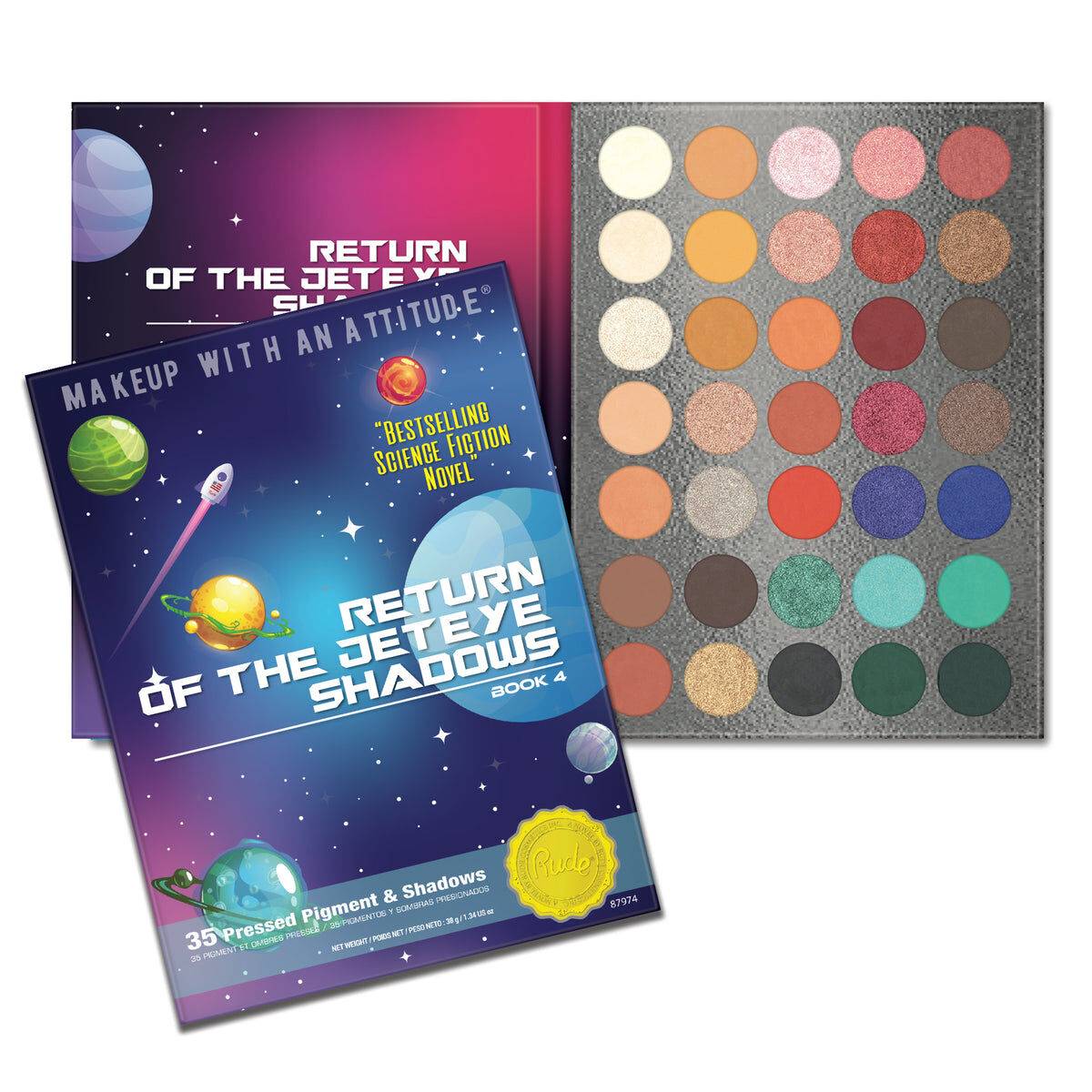 Rude Cosmetics Return of the Jet Eyeshadow 35 Eyeshadow Palette - Book 4