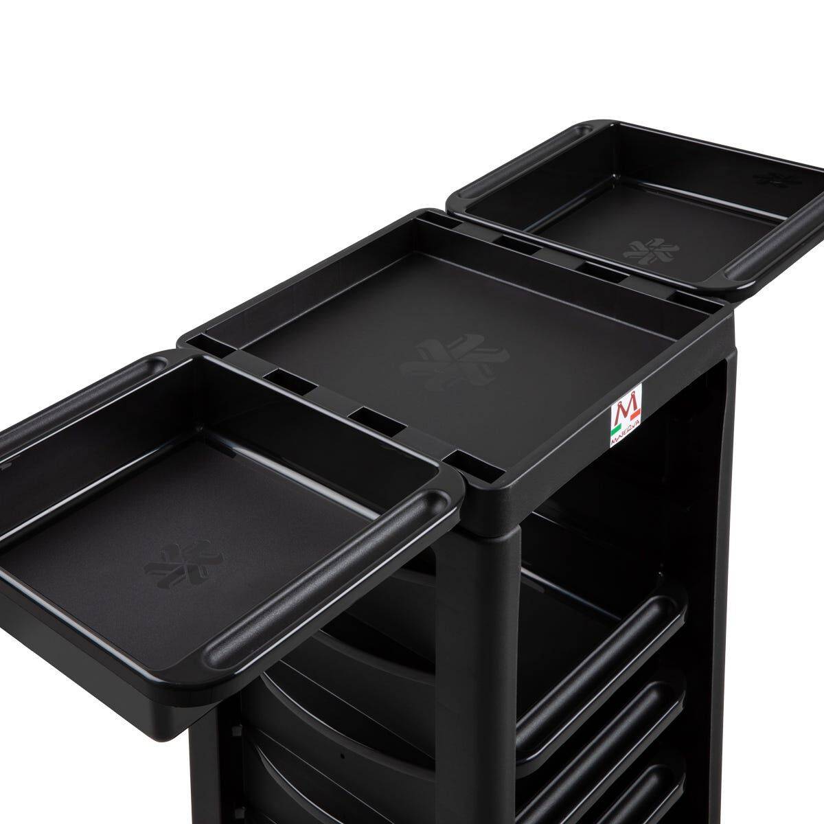 Minerva Beauty Sorrento Salon Trolley in Black - Made in Italy