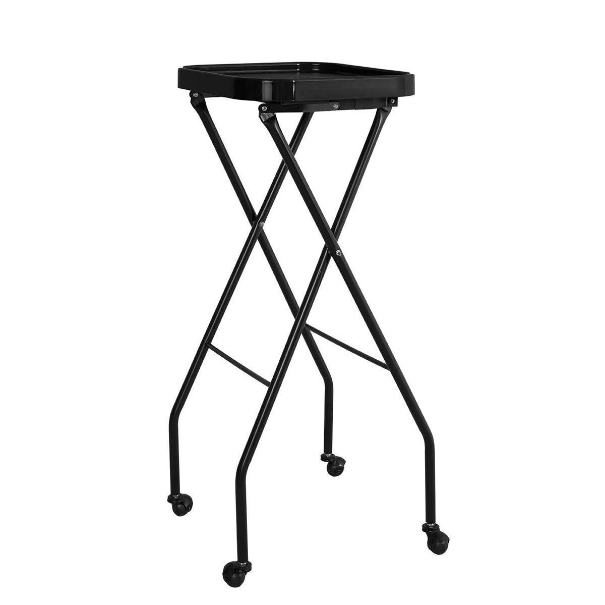 Minerva Beauty Fold-A-Way Mobile Service Tray in Black