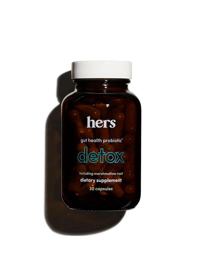 Hers detox gut health women's probiotic supplement 30 ct