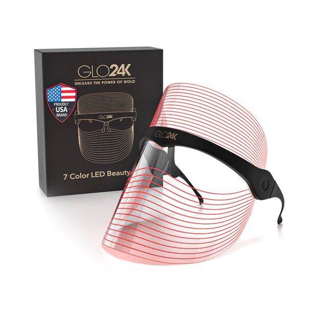 GLO24K 7 Color Led Beauty Device - Face Mask 1pc