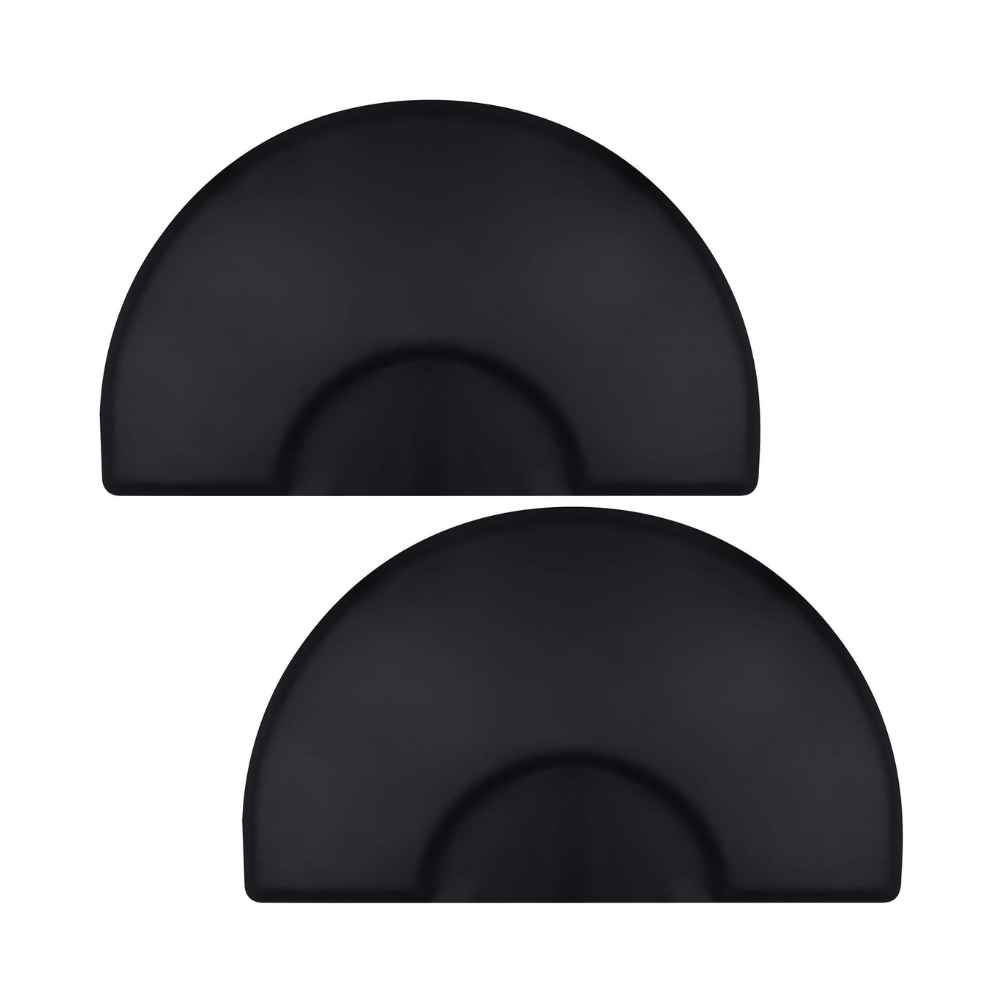 Saloniture 3' x 5' Semi Circle Anti-Fatigue Salon Chair Floor Mat - 2 Pack