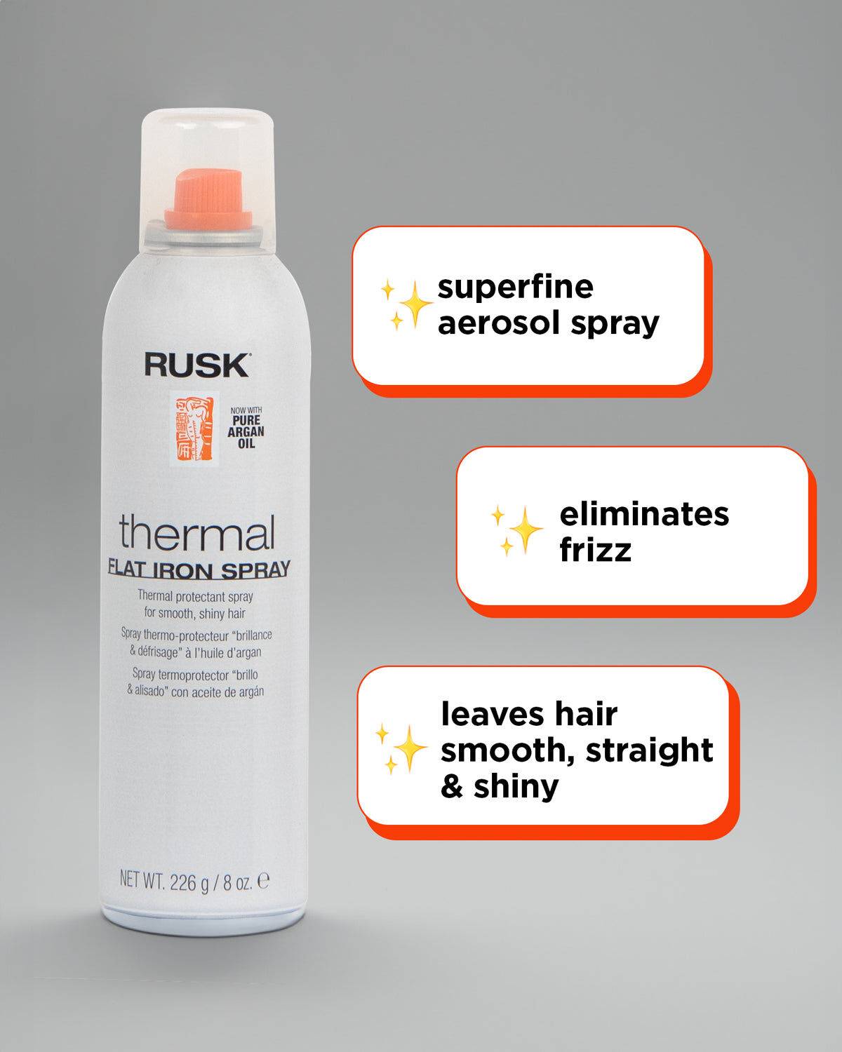 RUSK Thermal Flat Iron Spray 8 oz.
