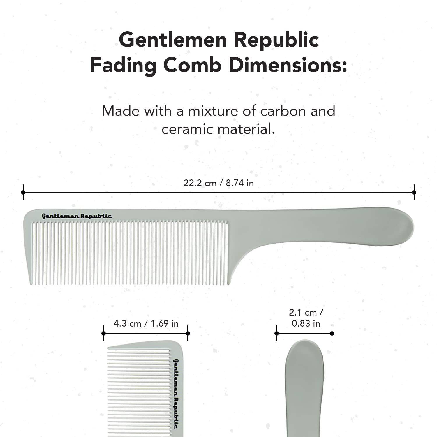 Gentlemen Republic Fade Comb for Fades, Blending and Men Hair Cuts