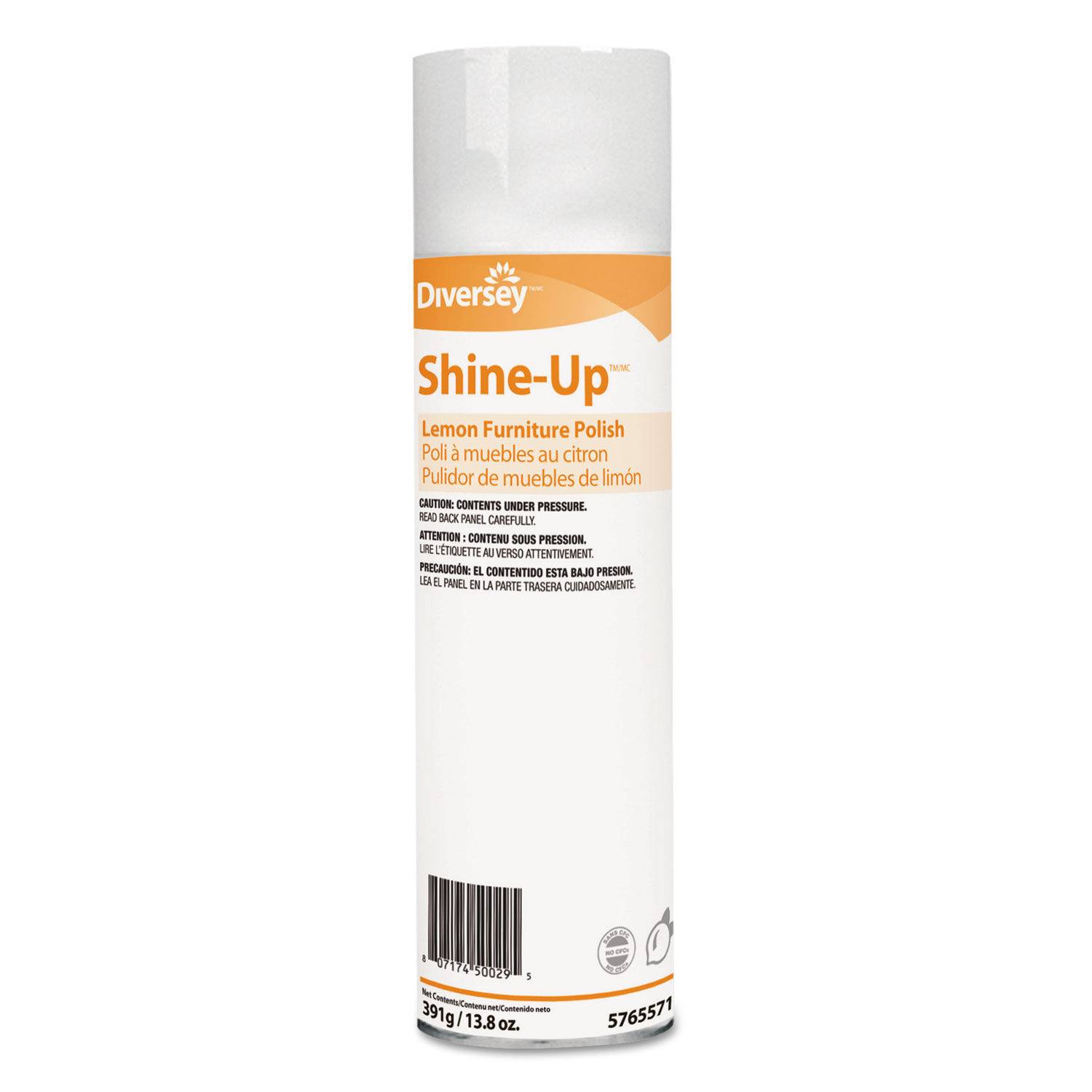 Diversey Shine-Up Furniture Cleaner, Lemon Scent, 13.8 oz, Aerosol Can ...