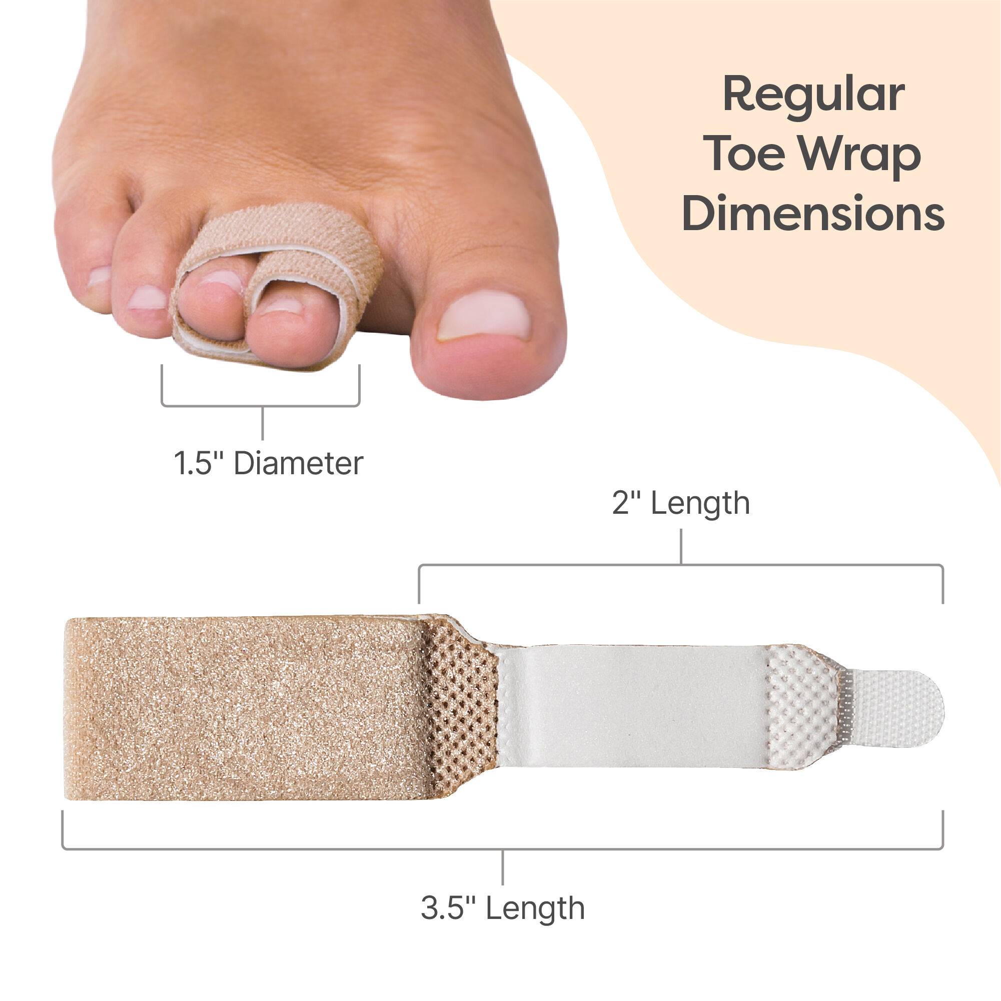 ZenToes Reusable Fabric Toe Wraps for Broken or Hammertoes