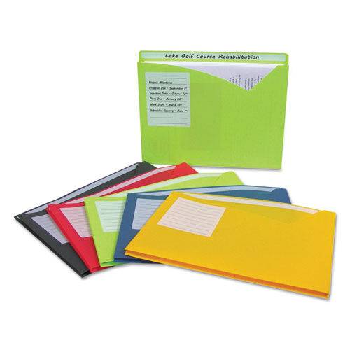 C-Line SUBBRAND Write-On Poly File Jackets, Straight Tab, Letter Size ...