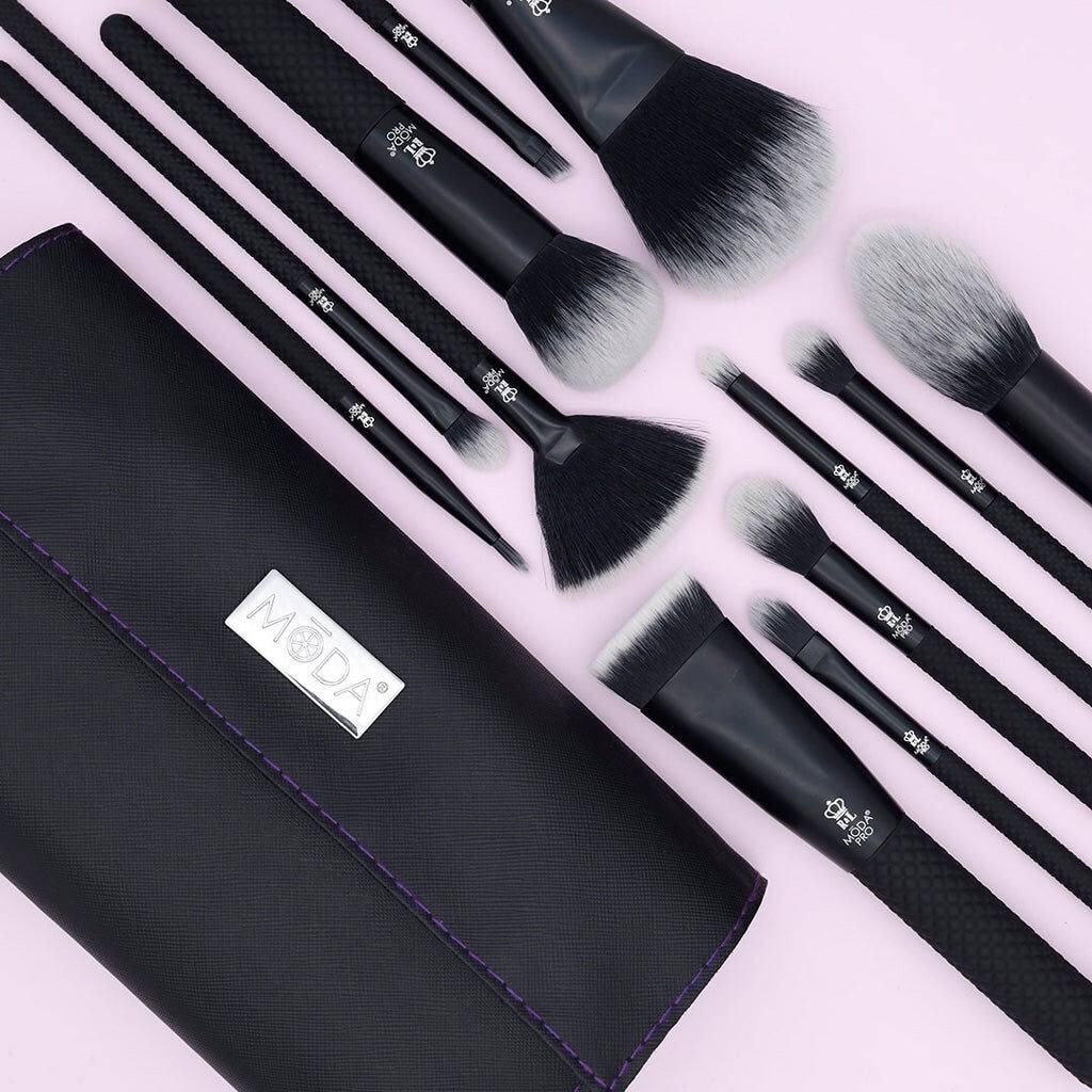 MODA Pro 13pc Full Face Wrap Makeup Brush Kit