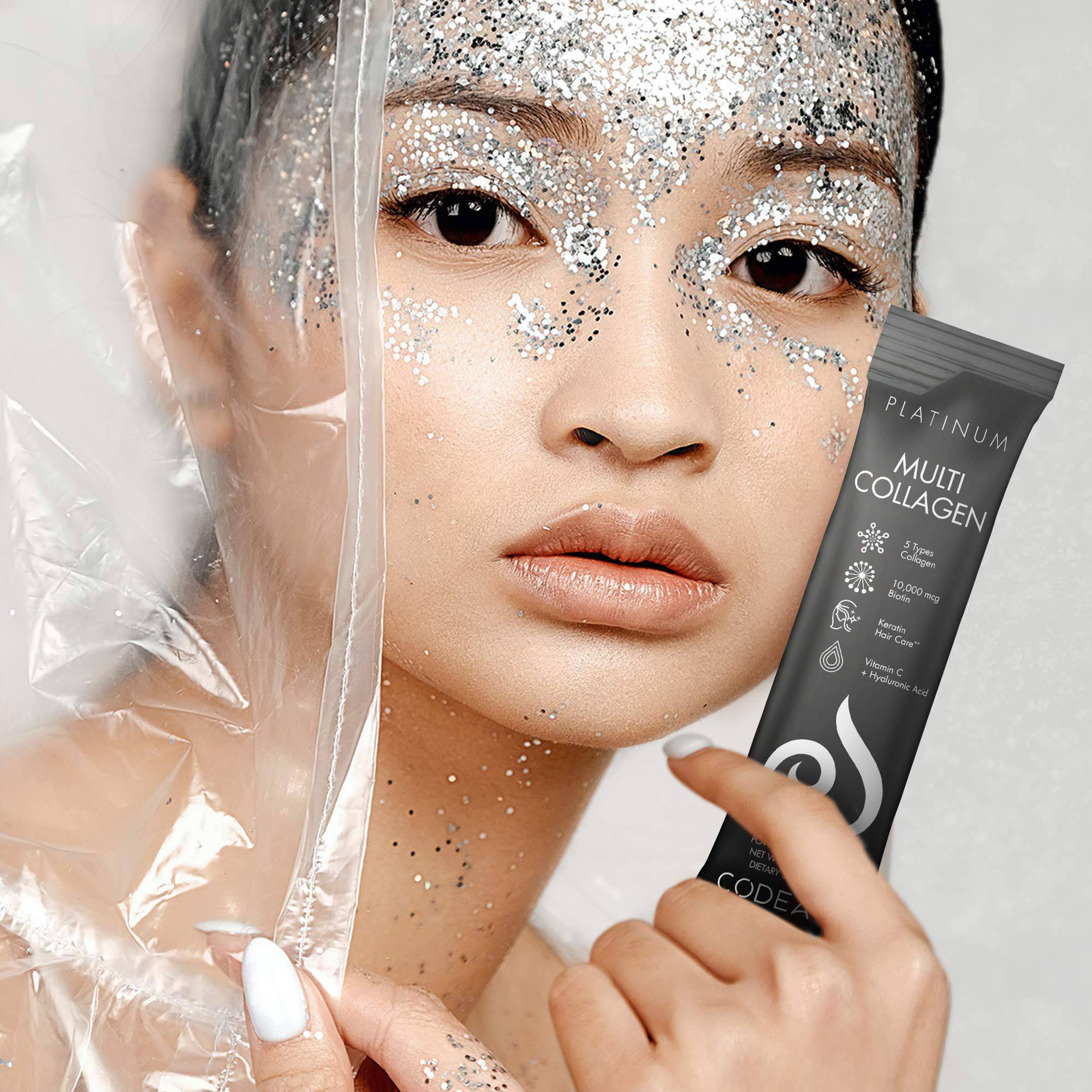 Codeage Multi Collagen and Biotin 10,000 mcg + Vitamin C Powder - 30 ...