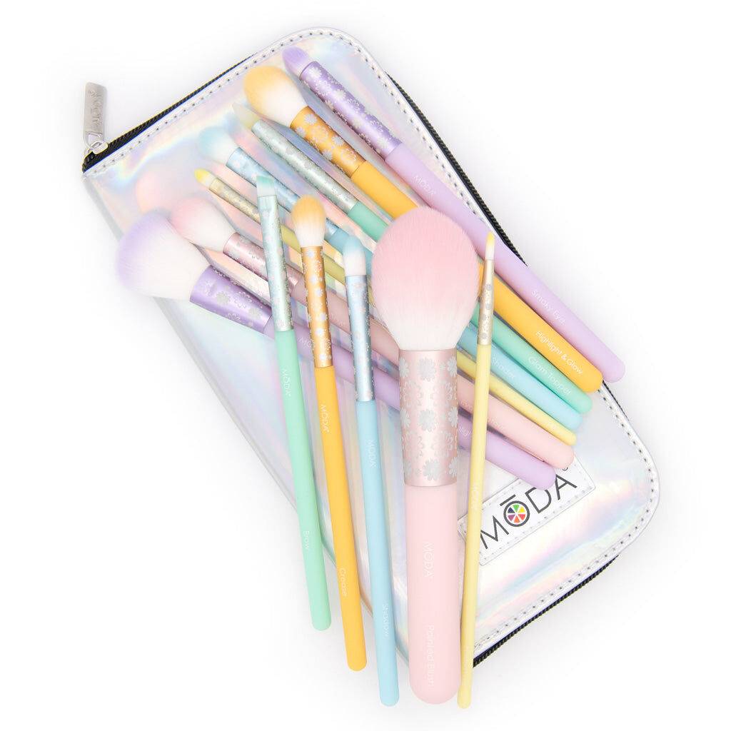 MODA Pastel Full Face 13pc Makeup Brush Kit