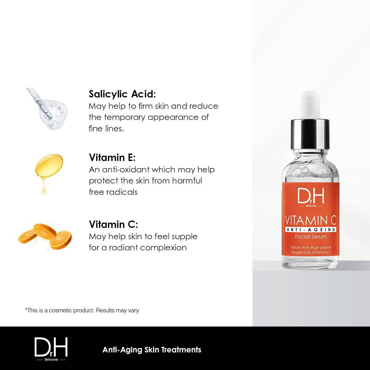 skinChemists Dr H Anti-Aging Vitamin C Facial Serum 30ml