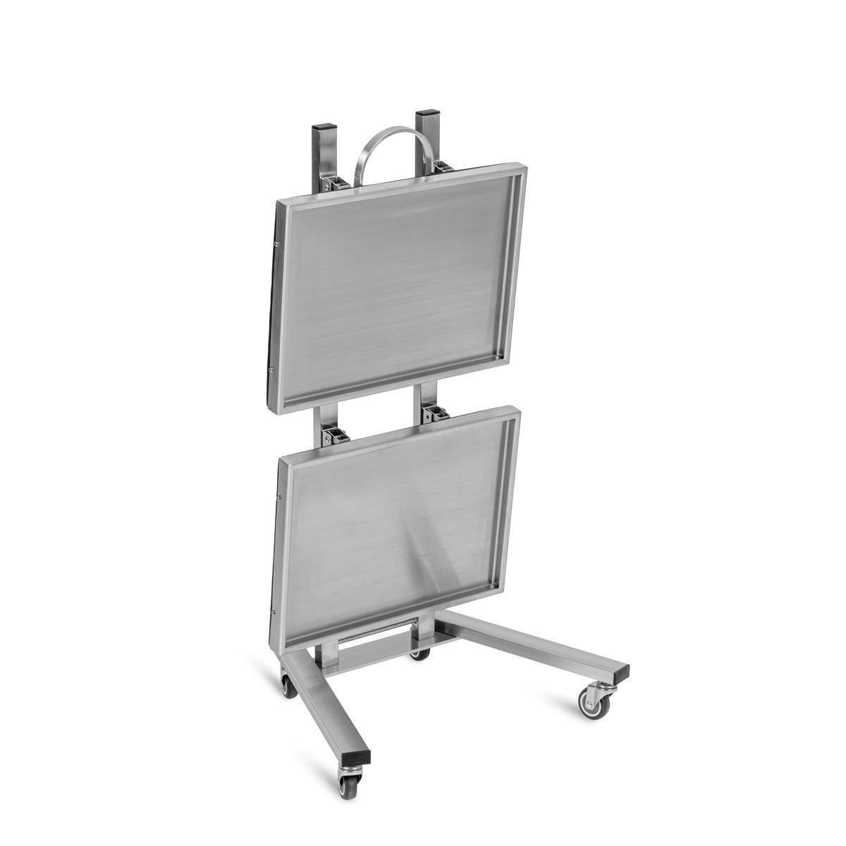 Minerva Beauty Kato Mobile Service Tray in Stainless Steel