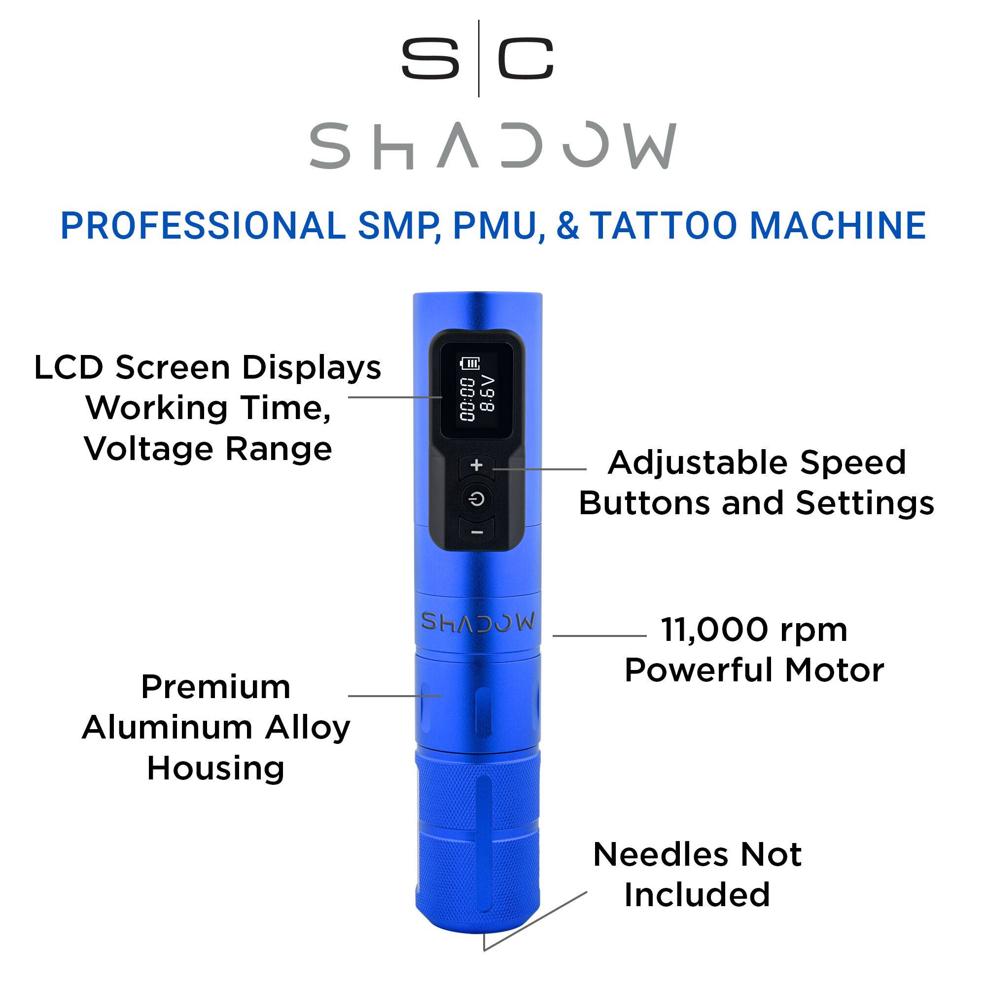 StyleCraft Shadow 3-in-1 Professional Cordless Tattoo, SMP, PMU Machine ...
