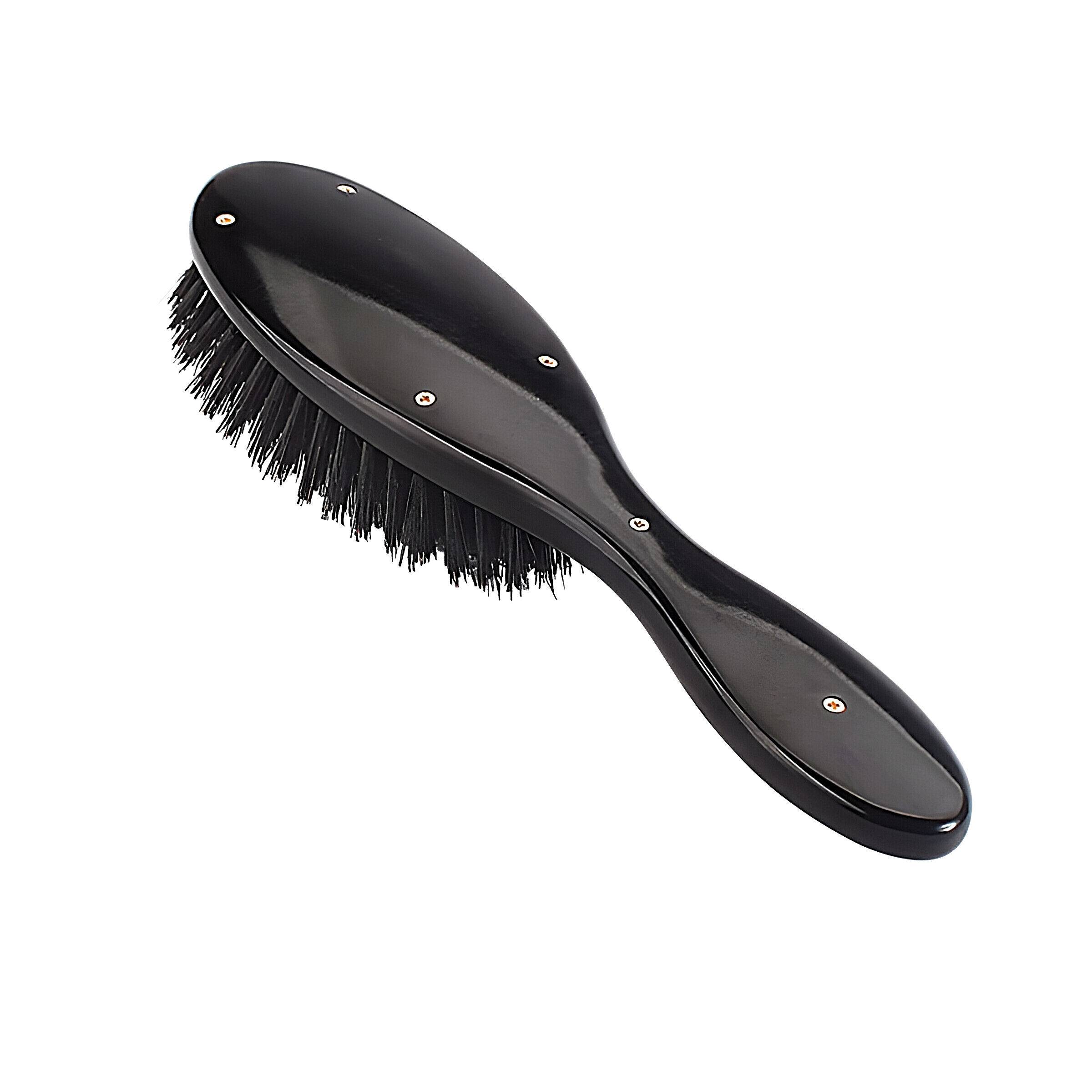 Bass Brushes Shine&Condition Natural Boar Bristle FIRM Acrylic Handle ...