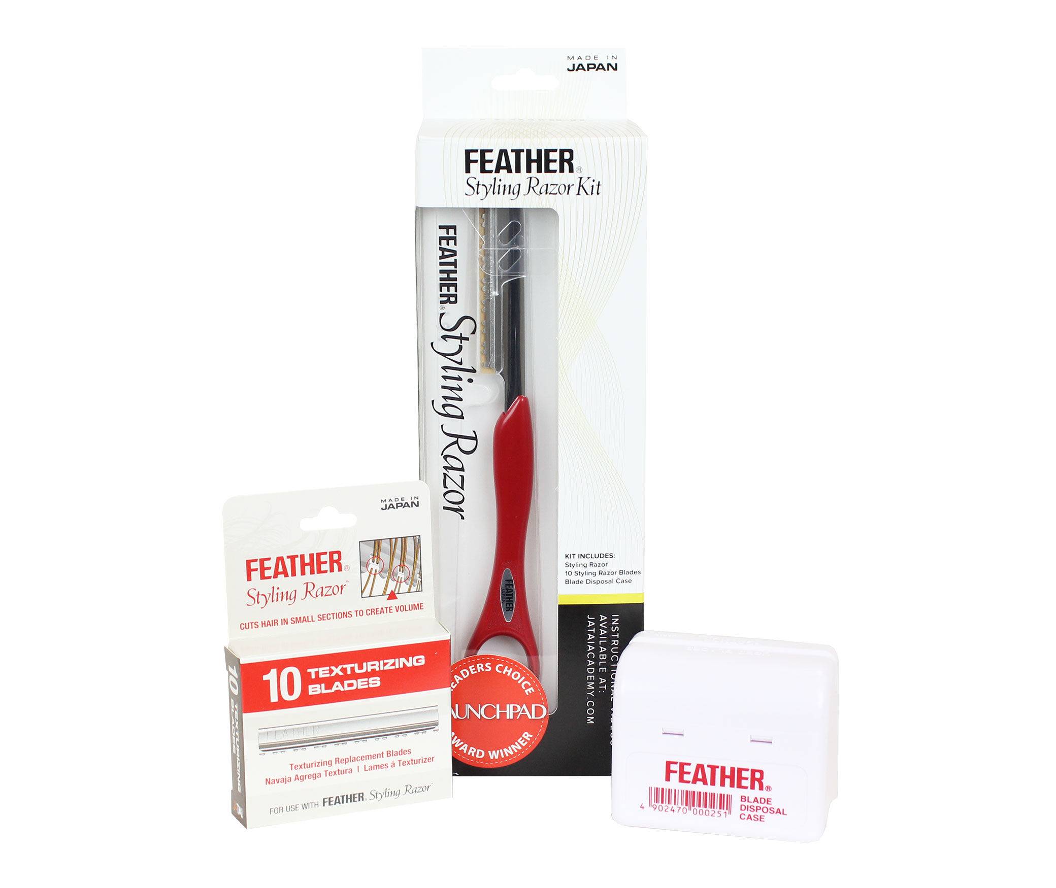 Jatai Feather Texturizing Styling Razor Kit - Red