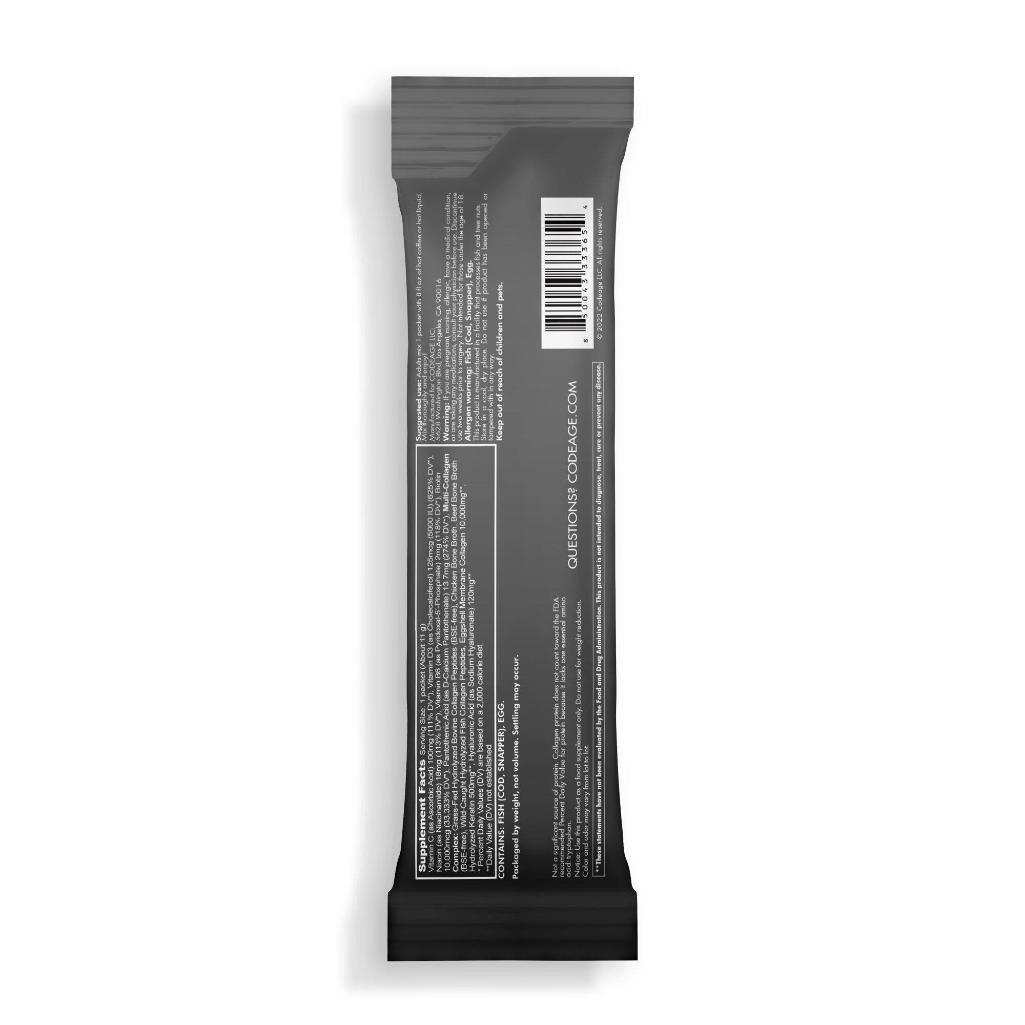 Codeage Multi Collagen and Biotin 10,000 mcg + Vitamin C Powder - 30 ...