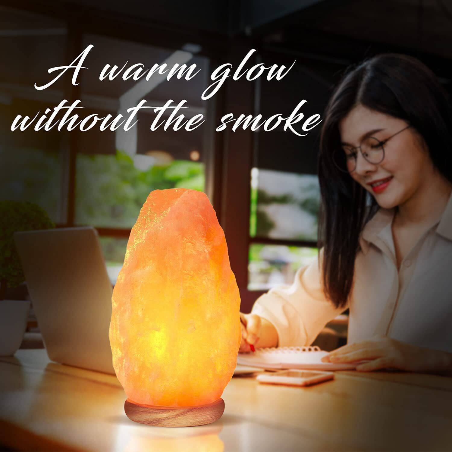 Himalayan Glow Natural Shape Salt Lamp, Pink