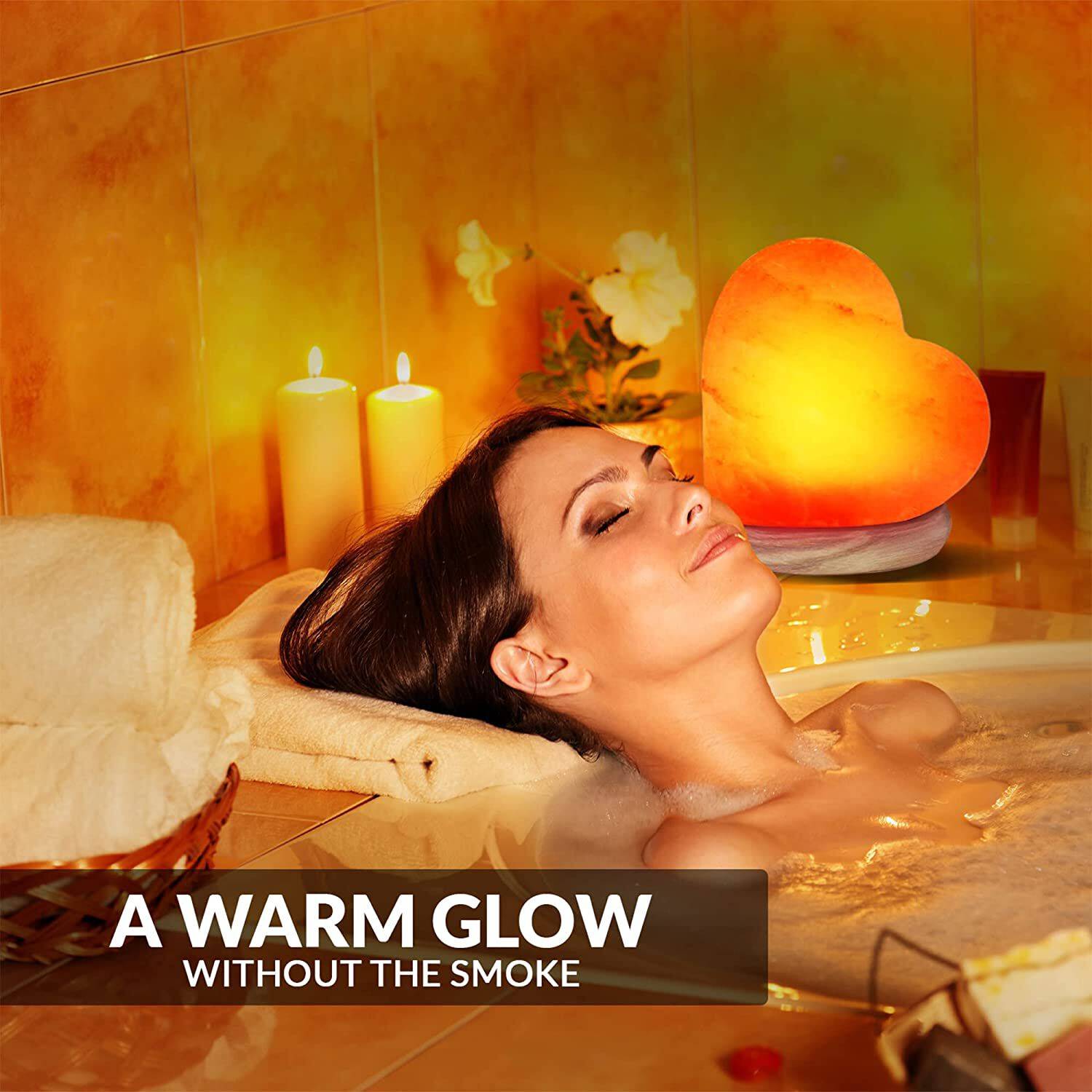 Himalayan Glow Himalayan Glow Heart Salt Lamp - Multicolor Night light