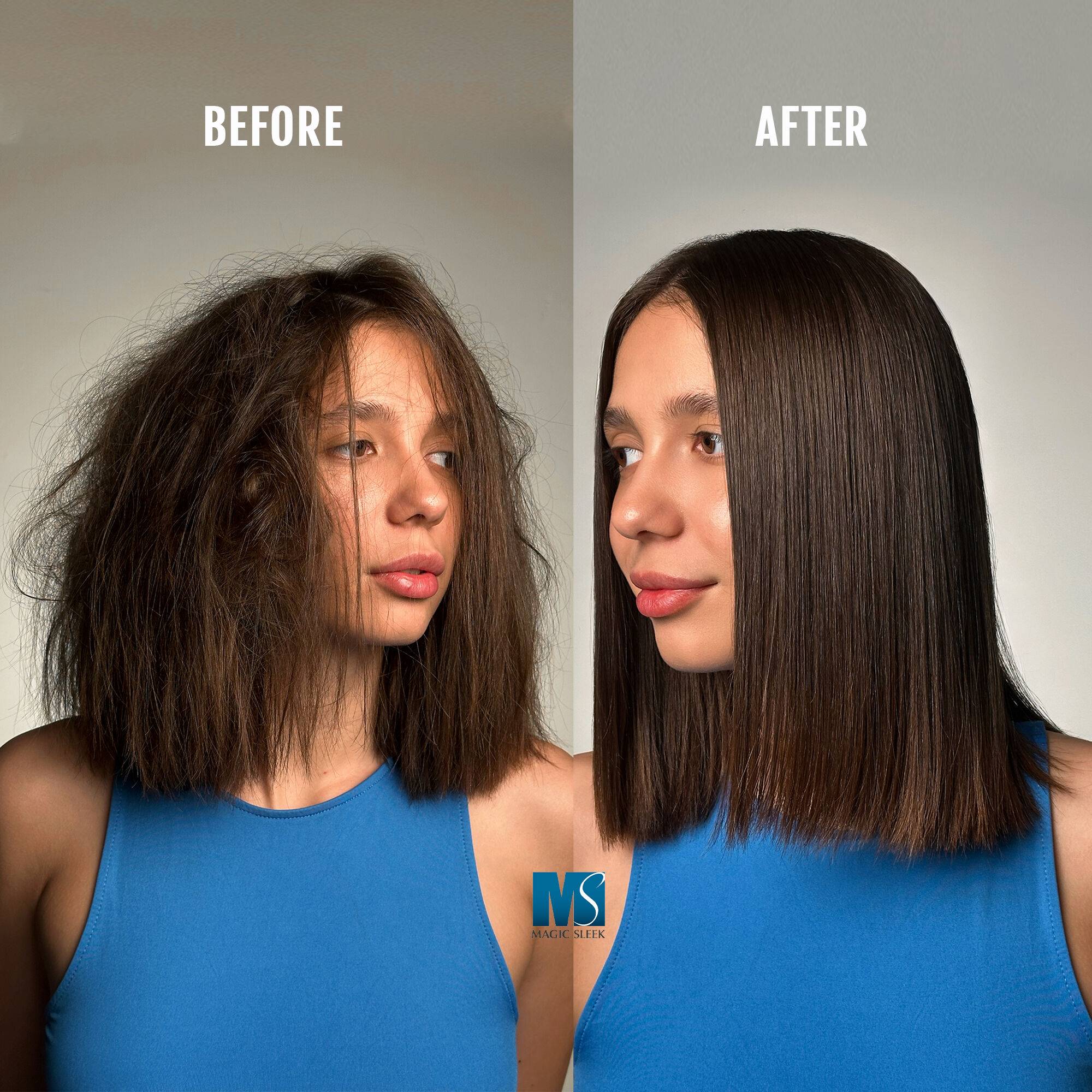 Magic Sleek Hair Straightening Treatment: Organic formaldehyde-free keratin