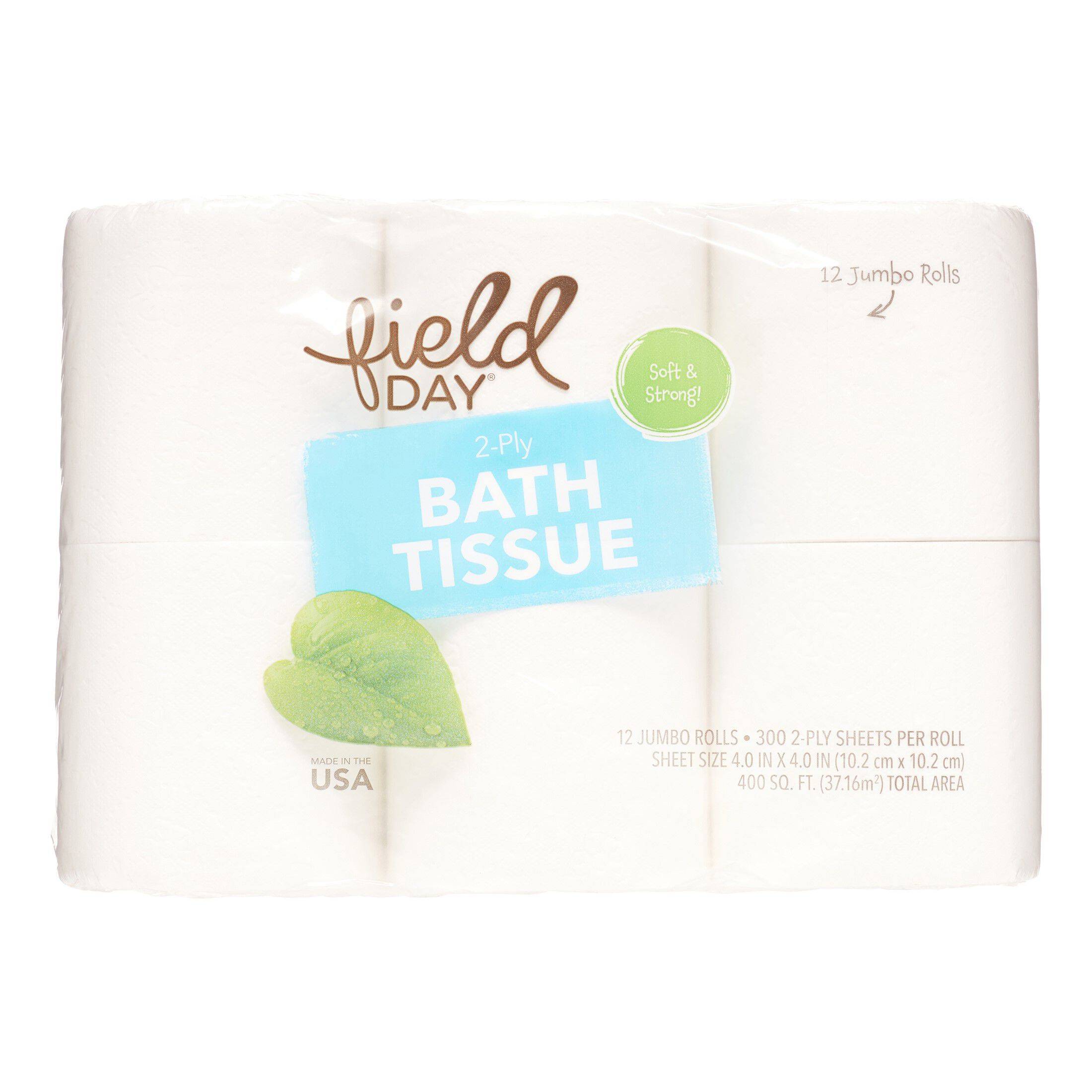 Field Day Bath Tissue Double Roll - 12pk, 4ct