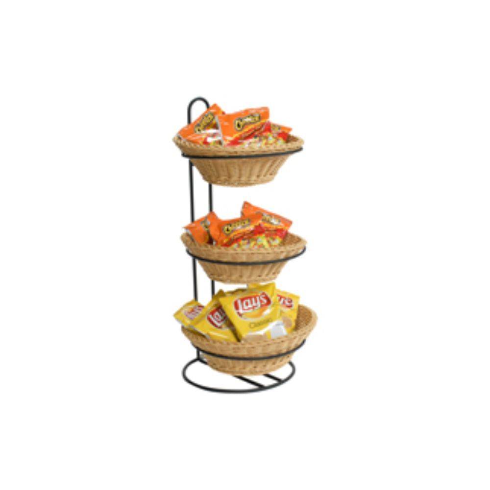 Specialty Store Services 3 Tier Round Plastic Wicker Basket Countertop ...