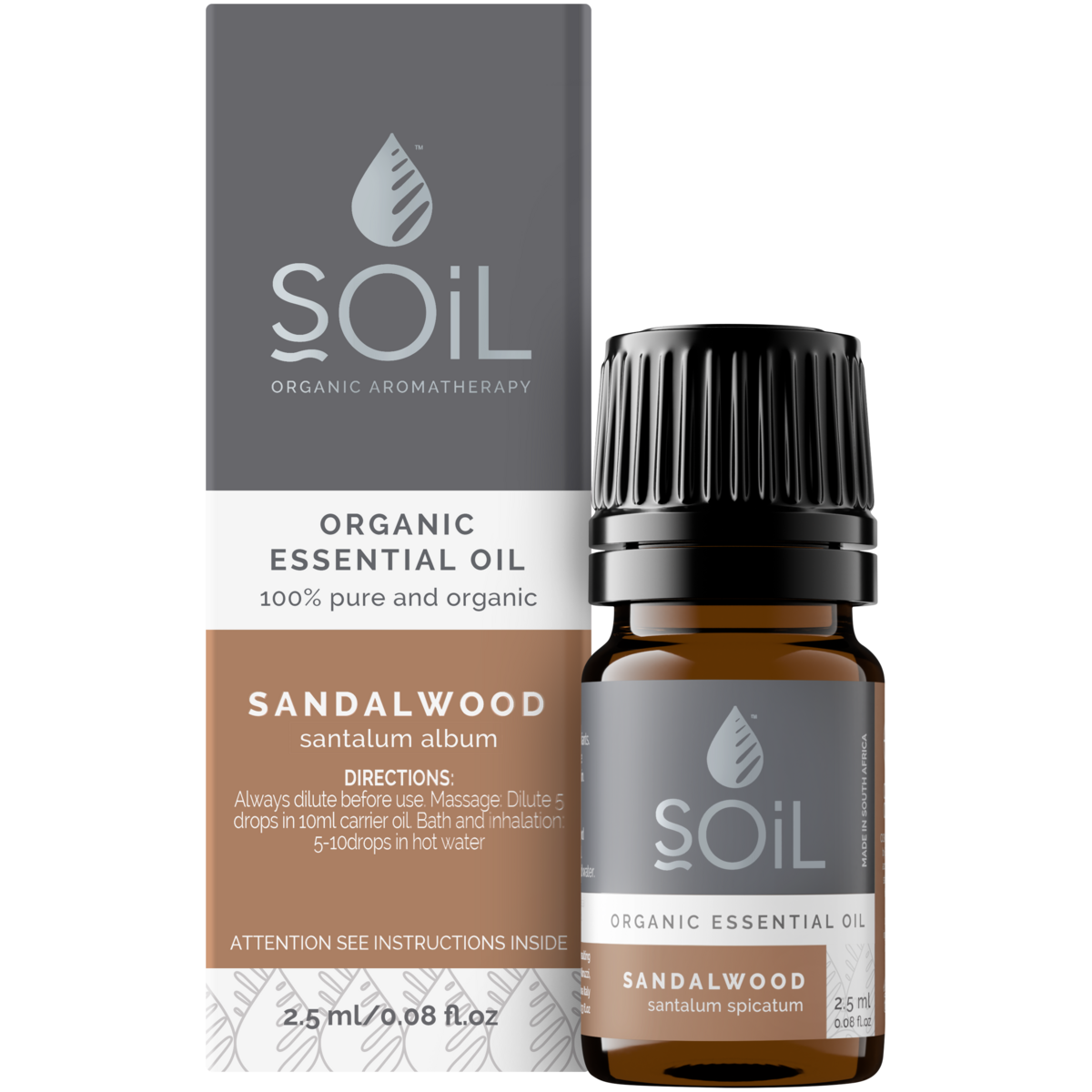 SOiL Organic Aromatherapy & Skincare Organic Sandalwood Essential Oil