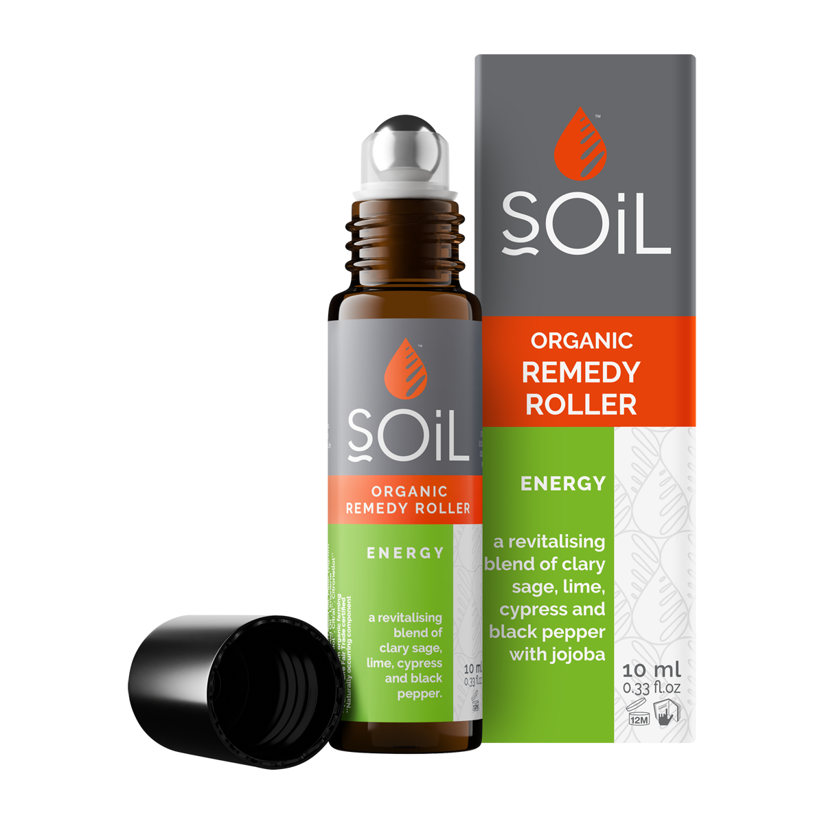 SOiL Organic Aromatherapy & Skincare Energy - Organic Remedy Roller