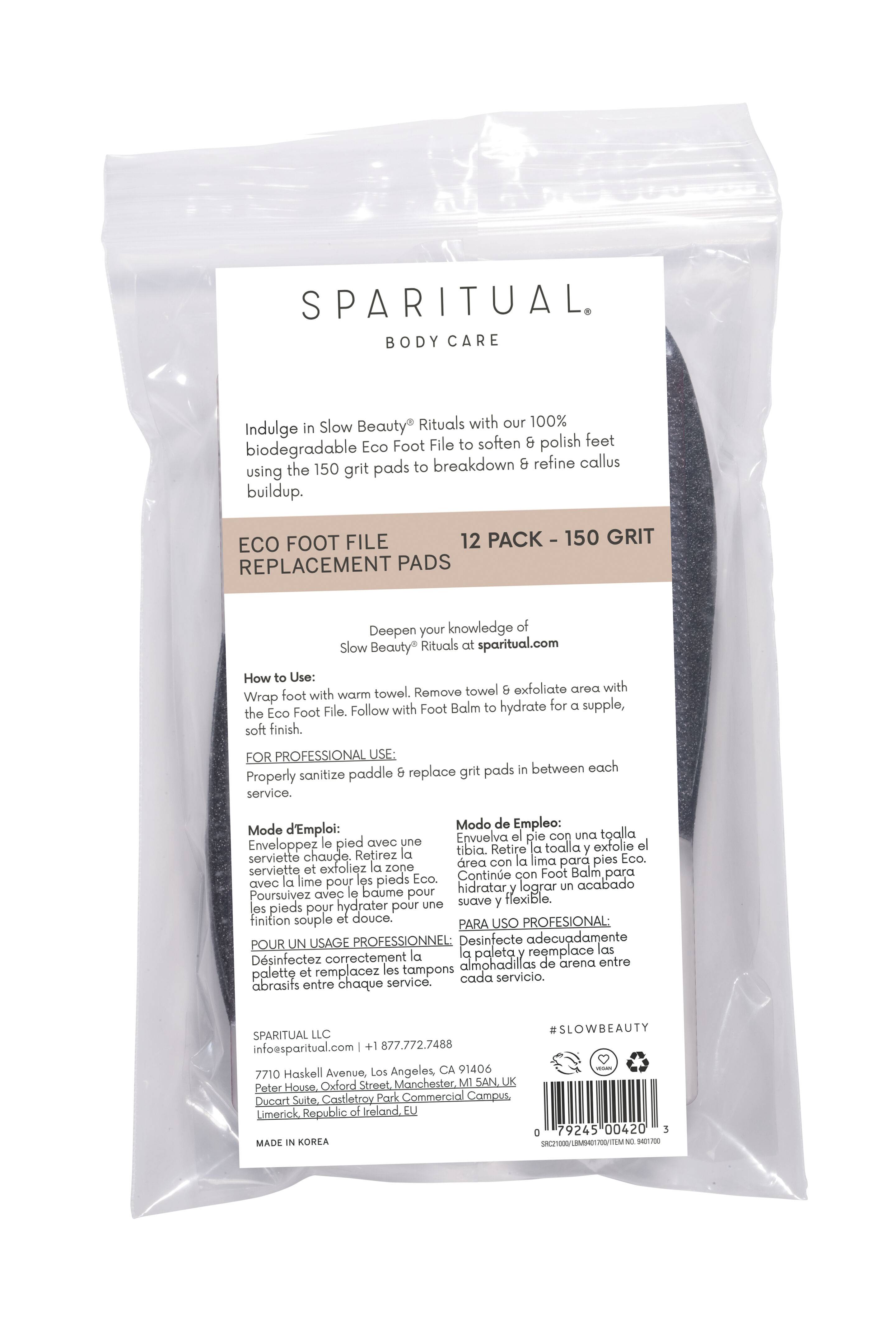 SPARITUAL 12pc Eco Foot File Replacement Pads