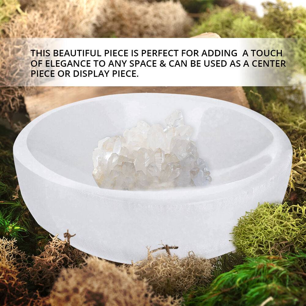 NORTHLANDZ Himalayan Glow Selenite Crystal Bowl - 4 Inch Crystal ...