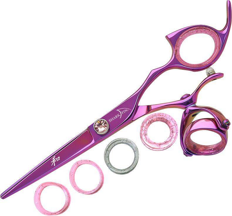 Shark Fin Shears Right Hand Pro Plus Super Swivel Magenta Titanium ...