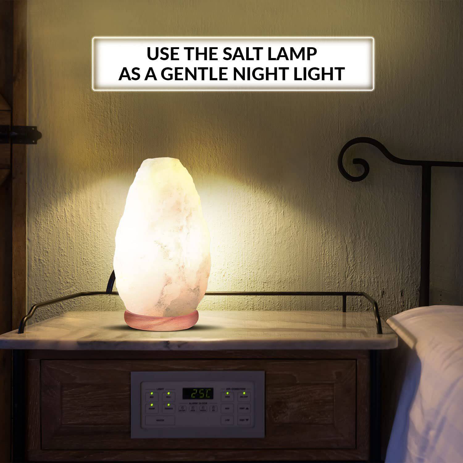 Himalayan Glow White Salt Lamp Night Light - 2 Pieces