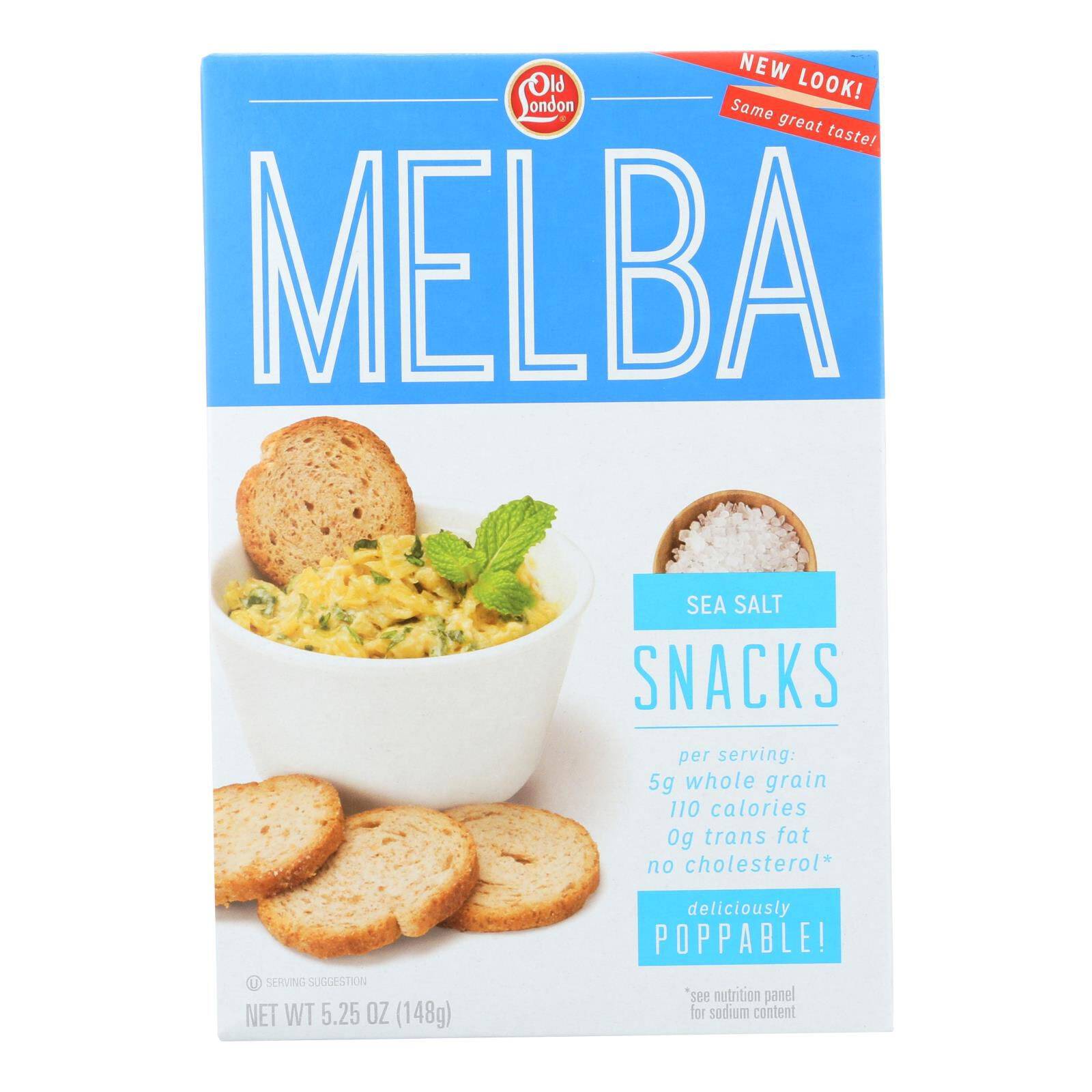 OLD LONDON Melba Snacks - Sea Salt - Case Of 12, 5.25 Oz