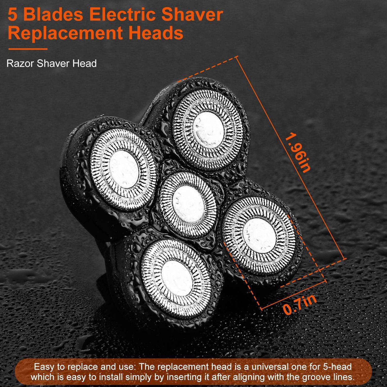 Edge Collections Men Electric Shaver Replacement Blade 5 Heads Beard ...