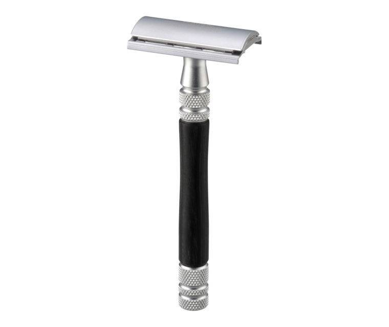 Jatai Feather Wood Handle Stainless Double Edge Razor with Stainless ...