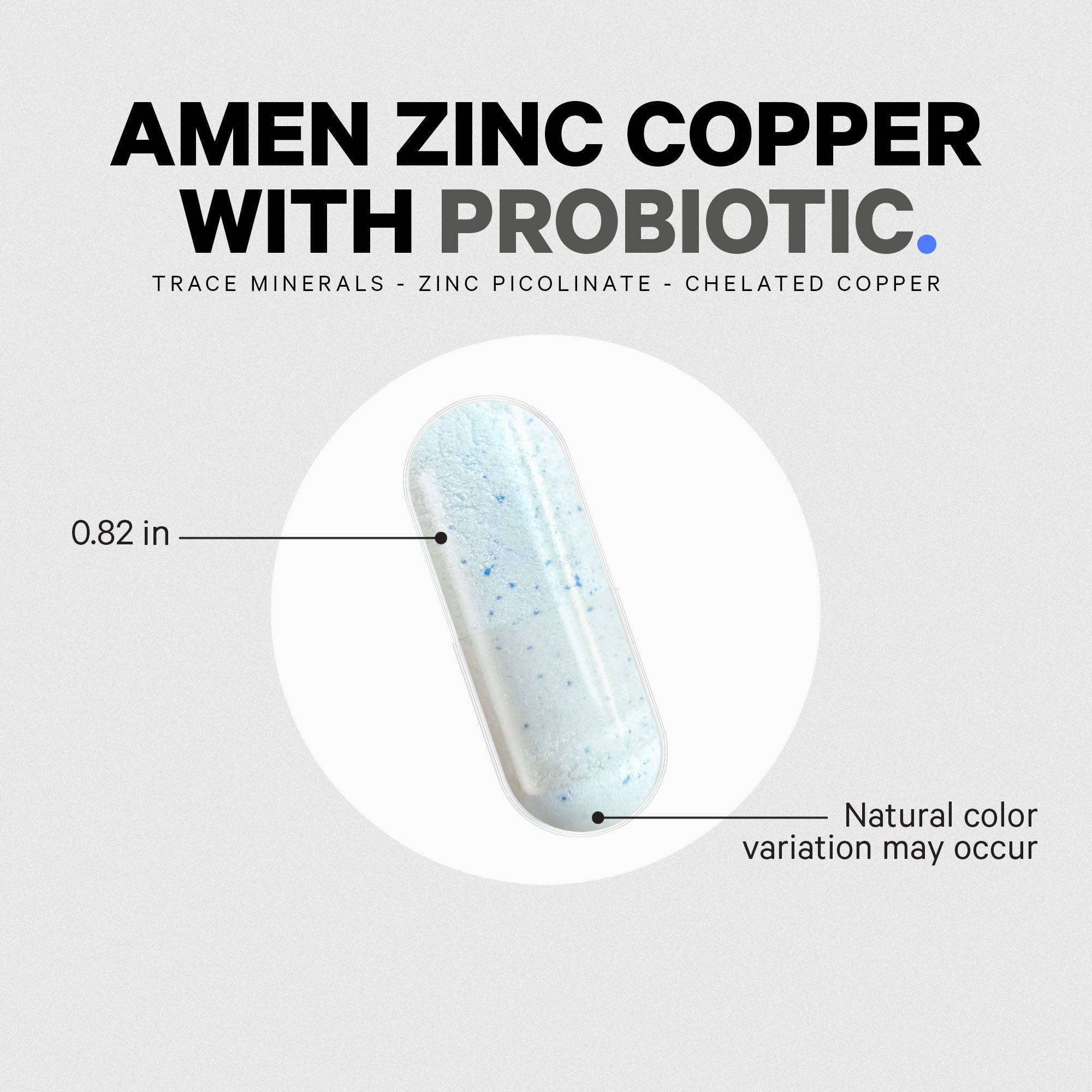 Codeage Amen Zinc & Copper Supplement + Probiotics - 2 Billion CFUs ...