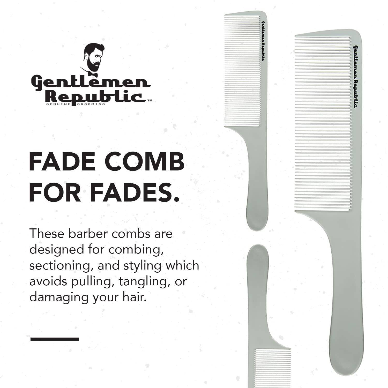 Gentlemen Republic Fade Comb for Fades, Blending and Men Hair Cuts