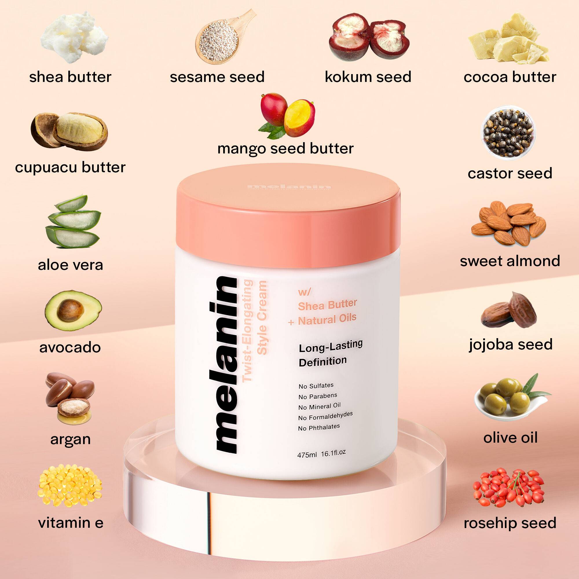 Melanin Haircare Twist-Elongating Style Cream