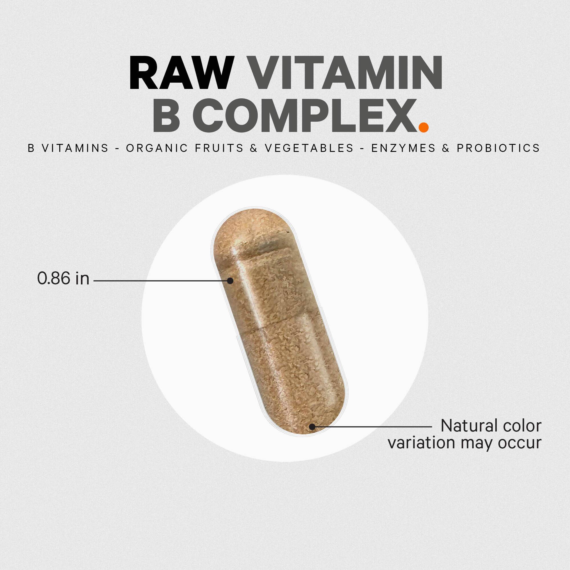 Codeage Raw Vitamin B-Complex Supplement - Probiotics, Biotin, Vitamin B12