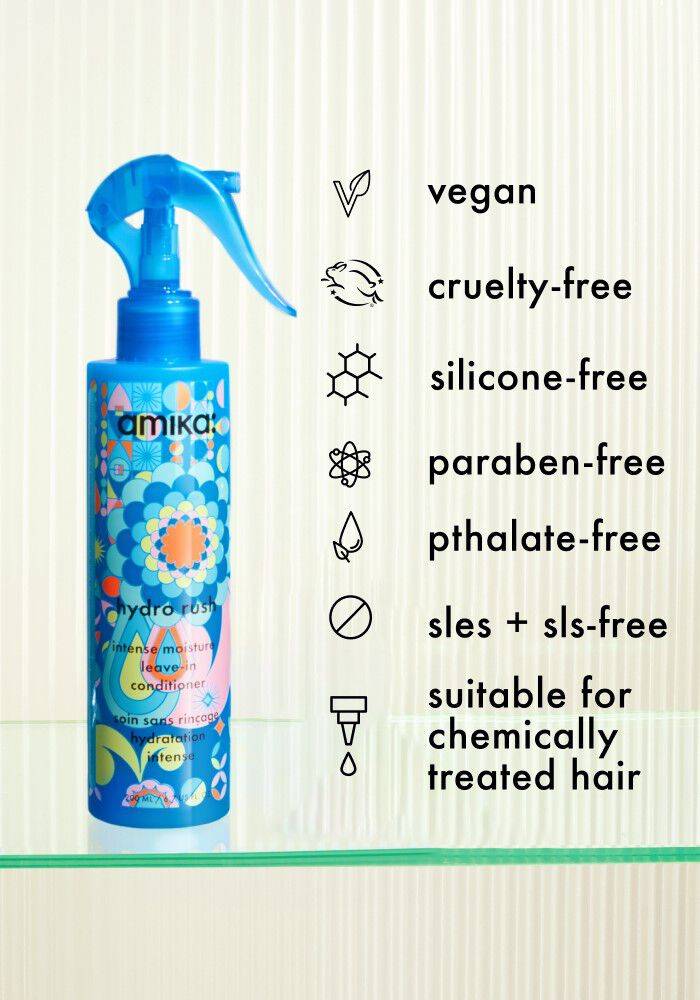 amika Hydro Rush Intense Moisture Leave-In Conditioner with Hyaluronic Acid