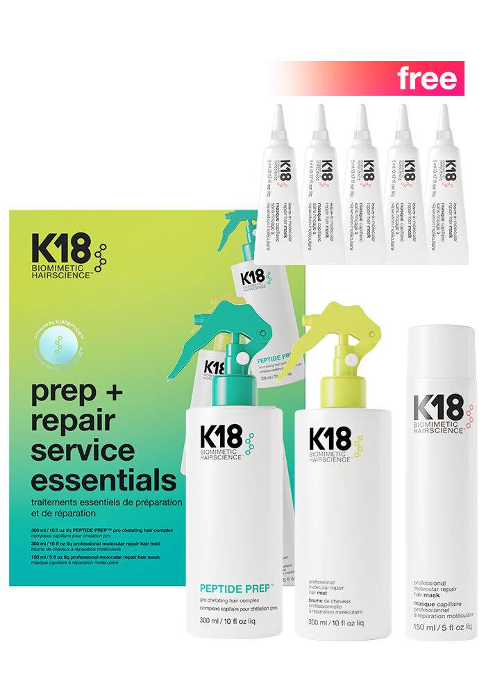 K18 Biomimetic Hairscience Prep + Repair Service Essentials Set