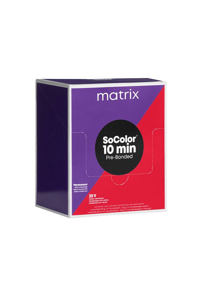 Matrix SoColor 10 Minute Pre-Bonded Permanent Haircolor Packette - Box of 6