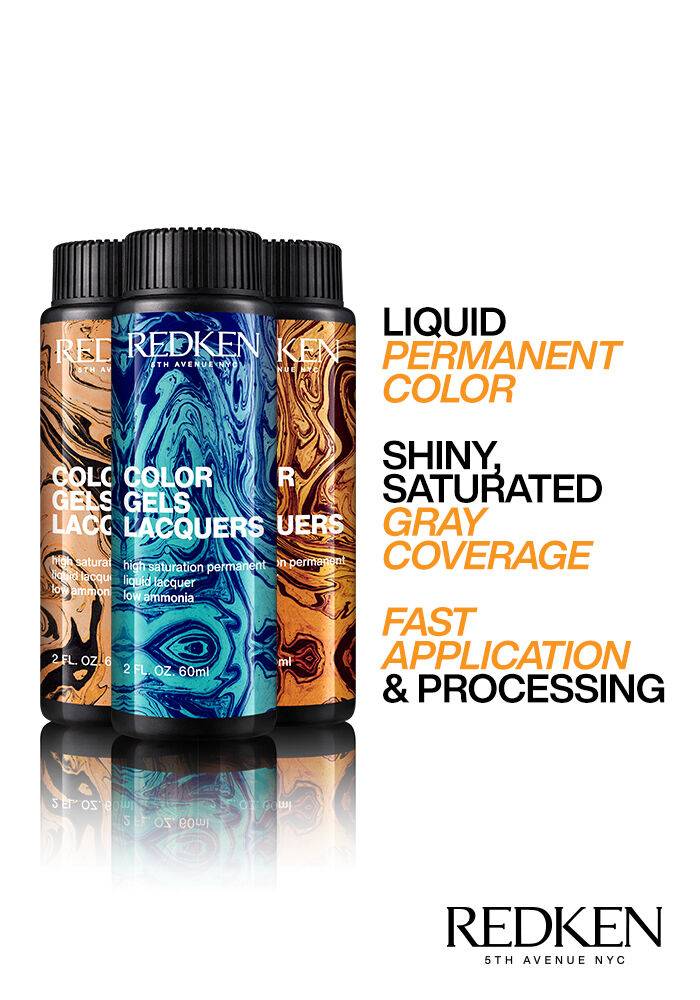 Redken Color Gels Lacquers Permanent Liquid Color For Hair Color 2 oz.