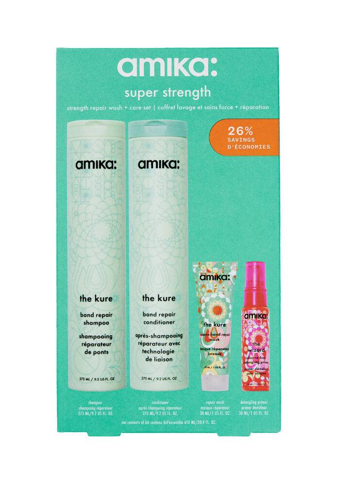 amika Super Strength Strength Repair Wash + Care Set