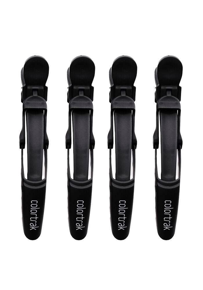 Colortrak Black Croc Clips - 4 ct.