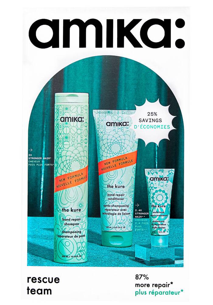 amika Rescue Team Repair Wash & Care Set