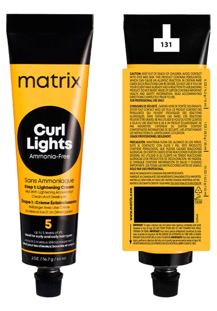 Matrix Curl Lights Step 1: Lightening Cream