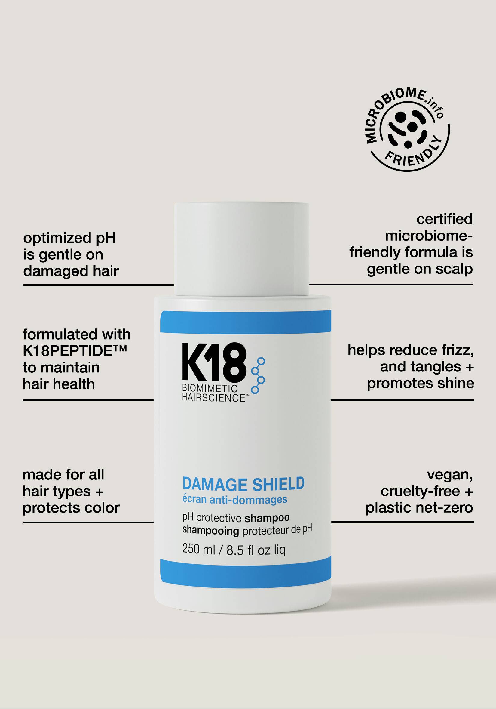K18 Biomimetic Hairscience Damage Shield pH Protective Shampoo