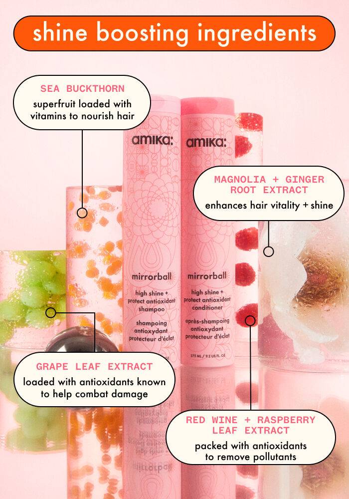 amika Mirrorball High Shine + Protect Antioxidant Shampoo