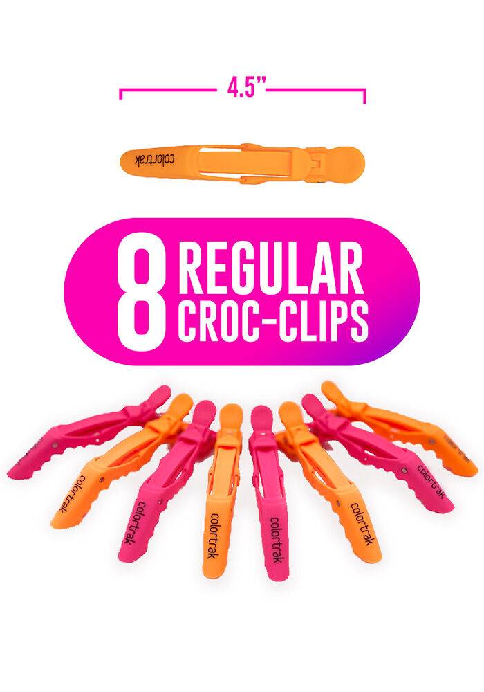 Colortrak 12pk Rubberized Croc Clips