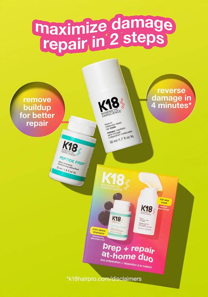 K18 Biomimetic Hairscience Prep + Repair At-Home Duo
